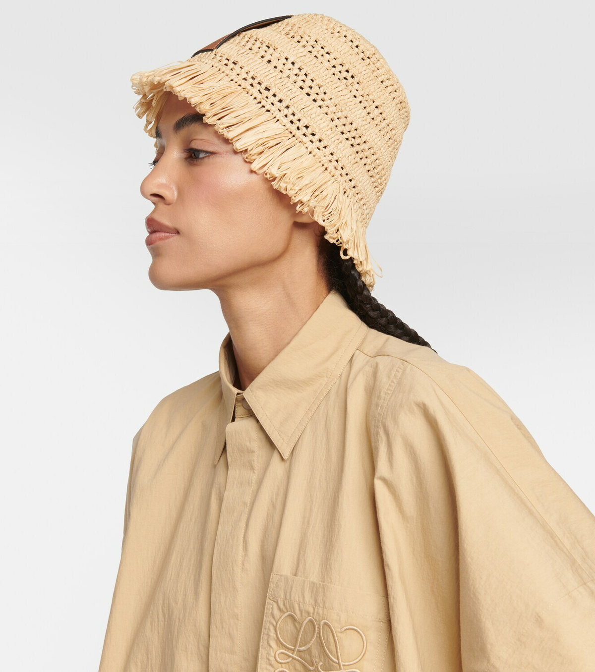 Loewe Anagram crochet cloche hat Loewe