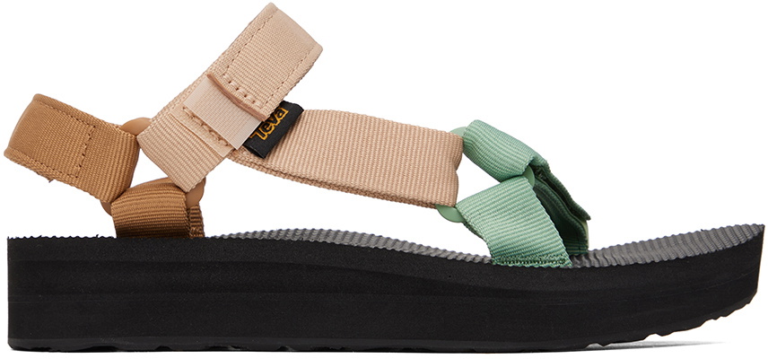 Teva Pink & Green Midform Universal Sandals Teva