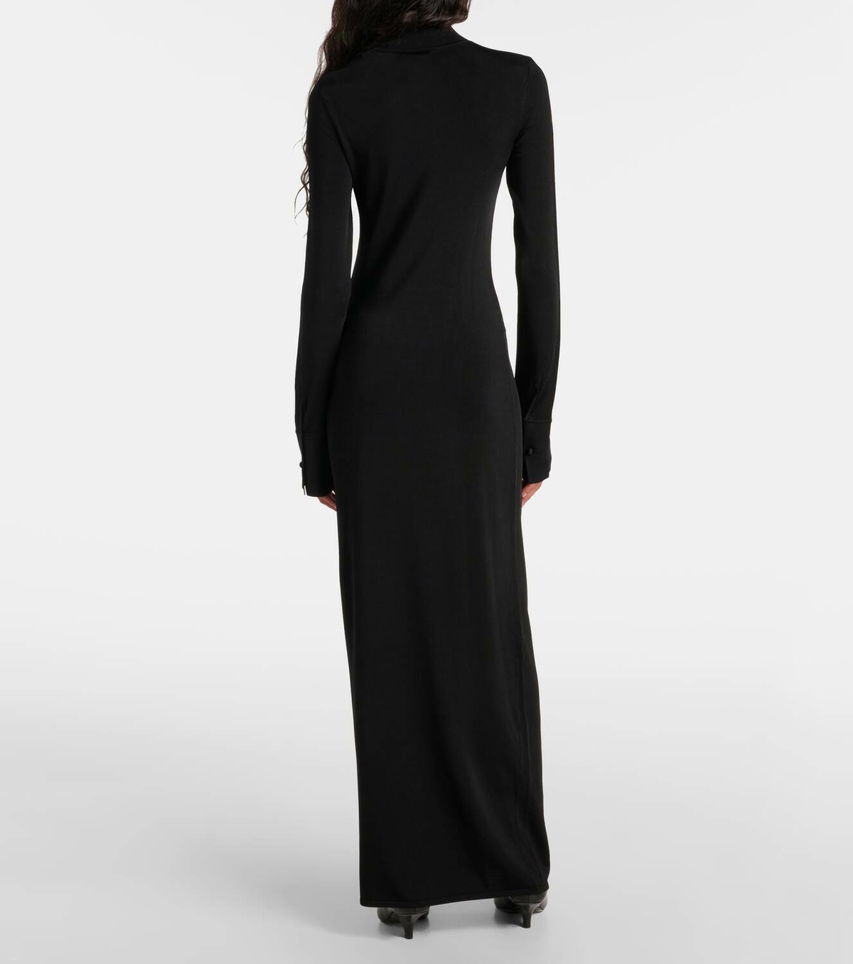 Galvan Iris turtleneck jersey maxi dress Galvan