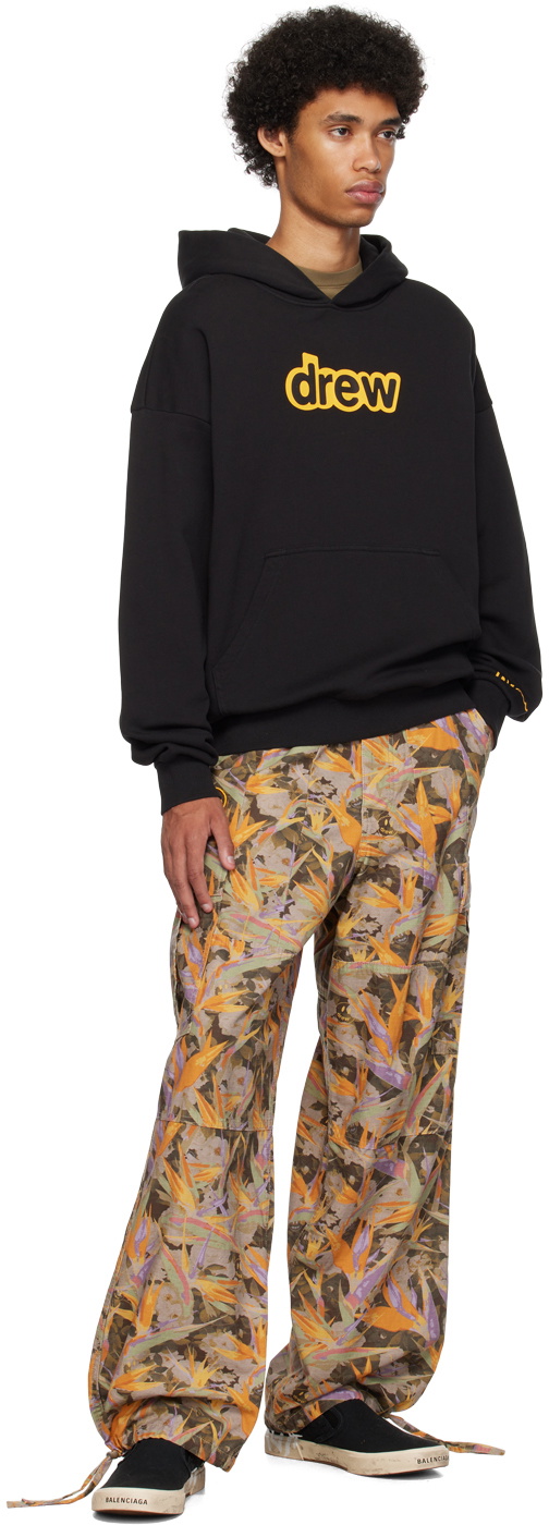 drew house Black Printed Hoodie drew house