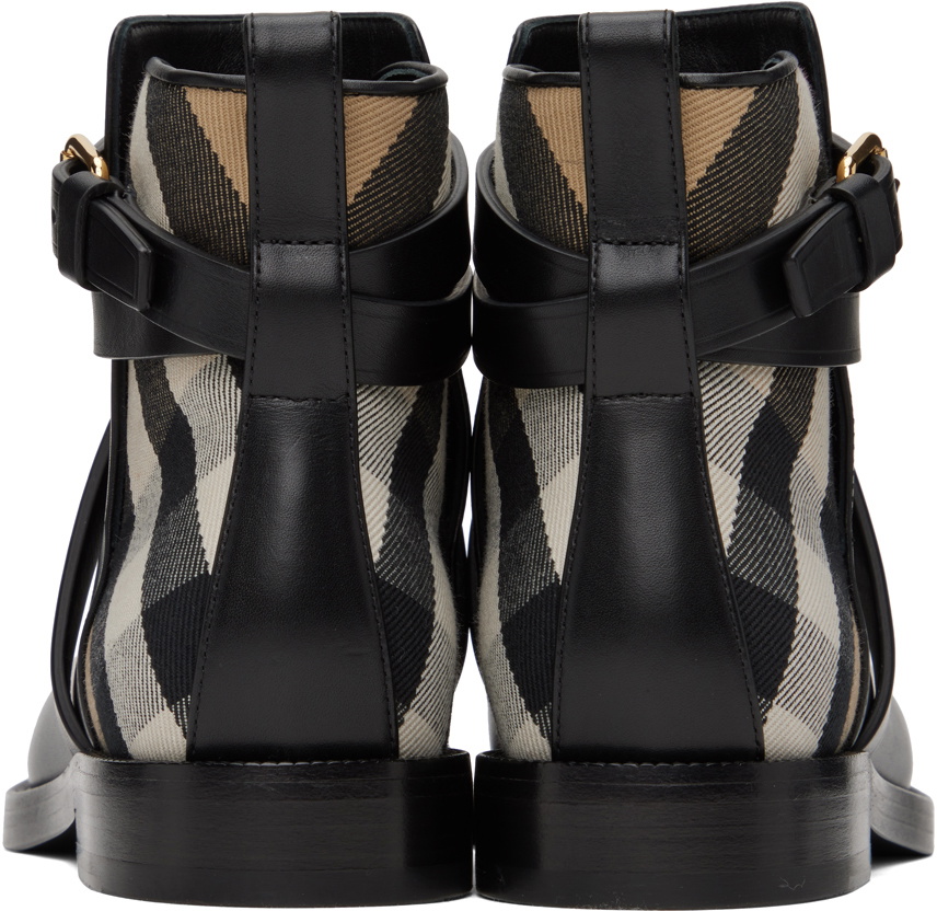 Burberry Black House Check Boots Burberry