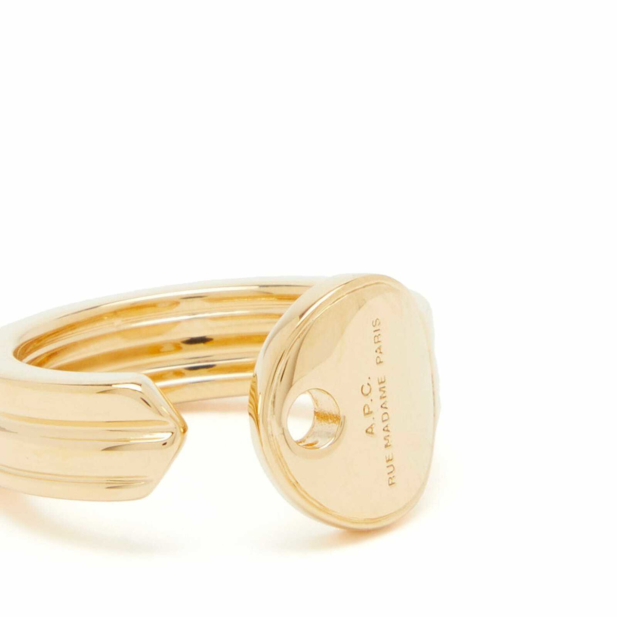 A.P.C. Men's Twisted Key Ring in Gold A.P.C.