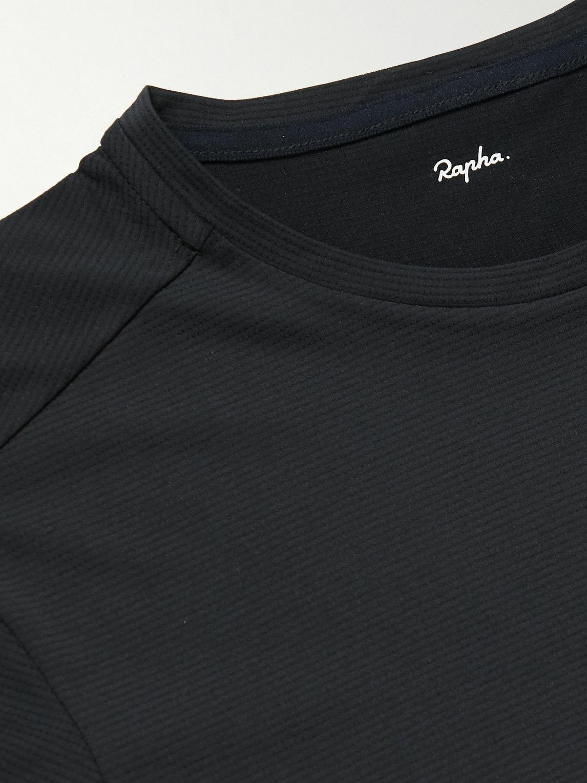 Rapha - Explore Technical Striped Stretch-Mesh T-Shirt - Black Rapha