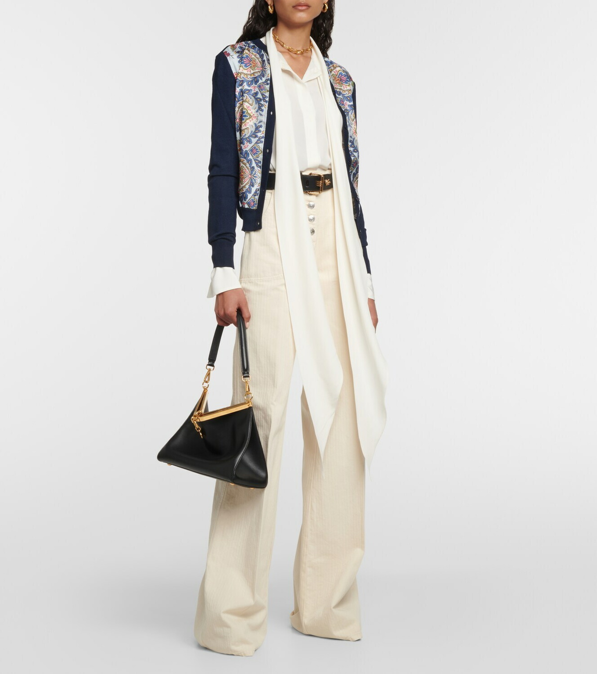 Etro Printed silk and cotton-blend cardigan Etro