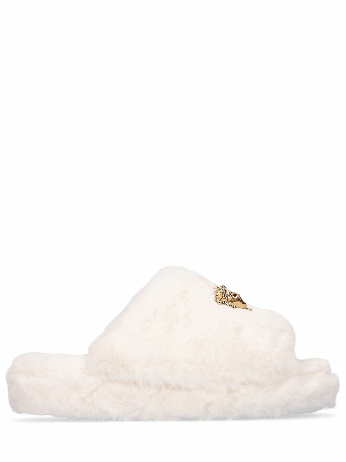 VERSACE - Faux Fur Slippers Versace