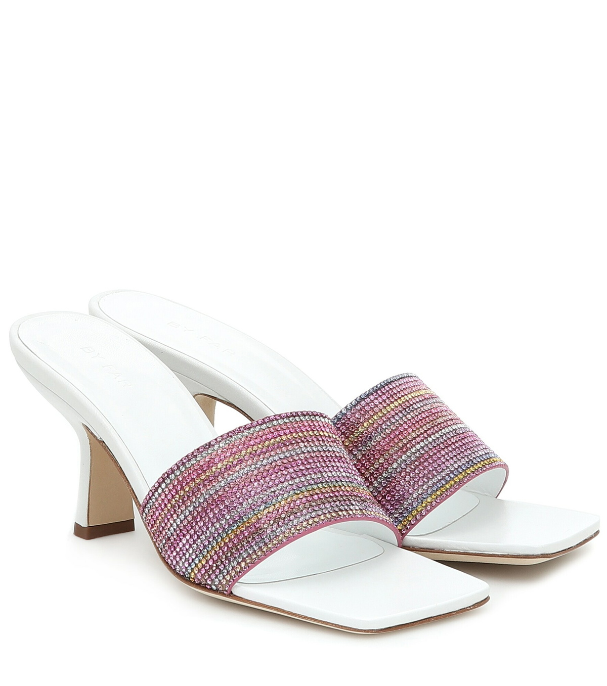 By Far - Dylan embellished leather sandals By Far