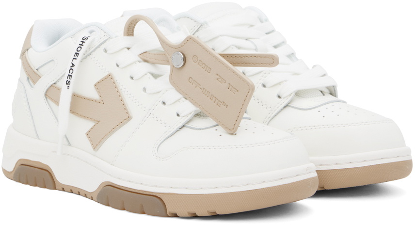 Off-White White & Beige 'Out Of Office' Sneakers Off-White