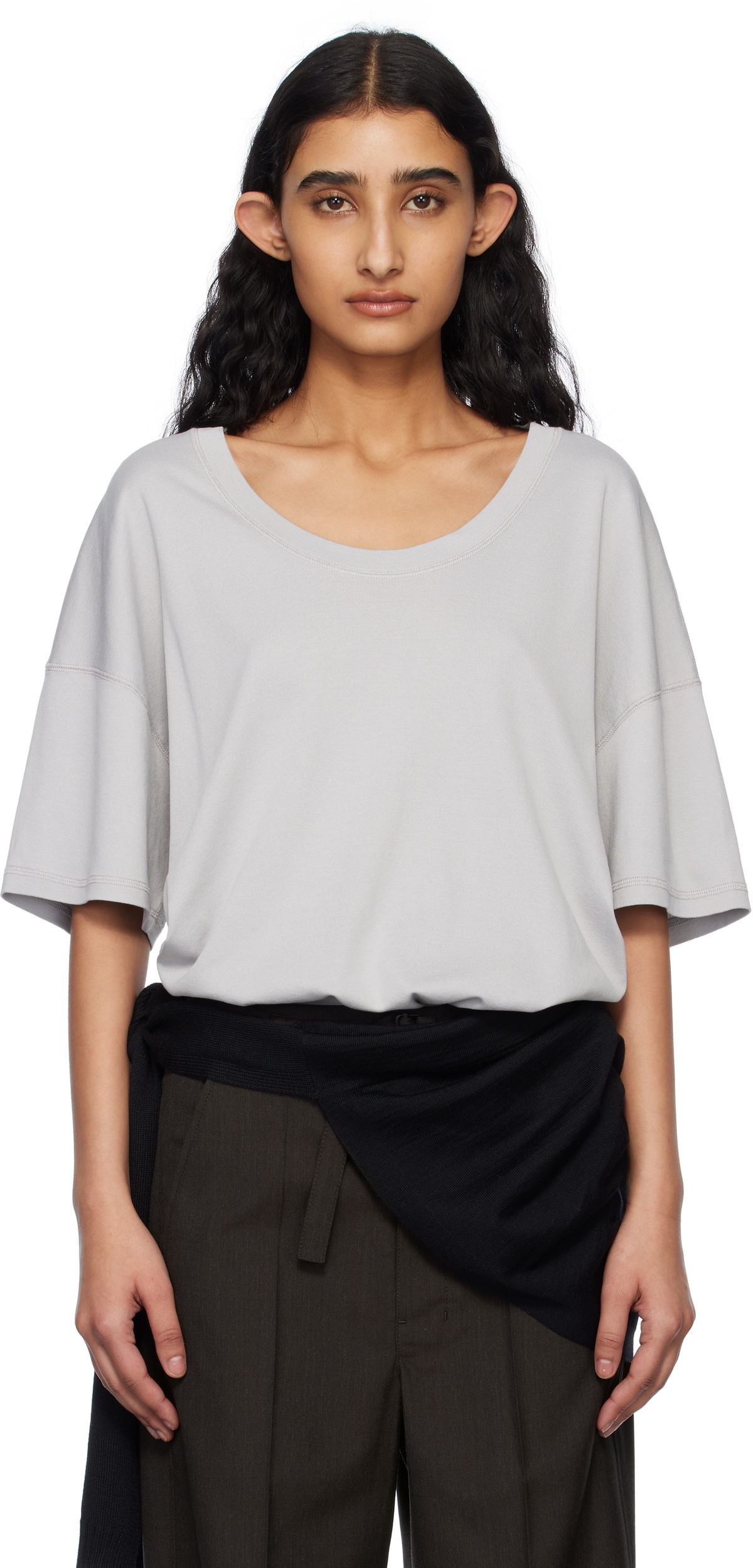 LEMAIRE Gray Rib T-shirt Lemaire