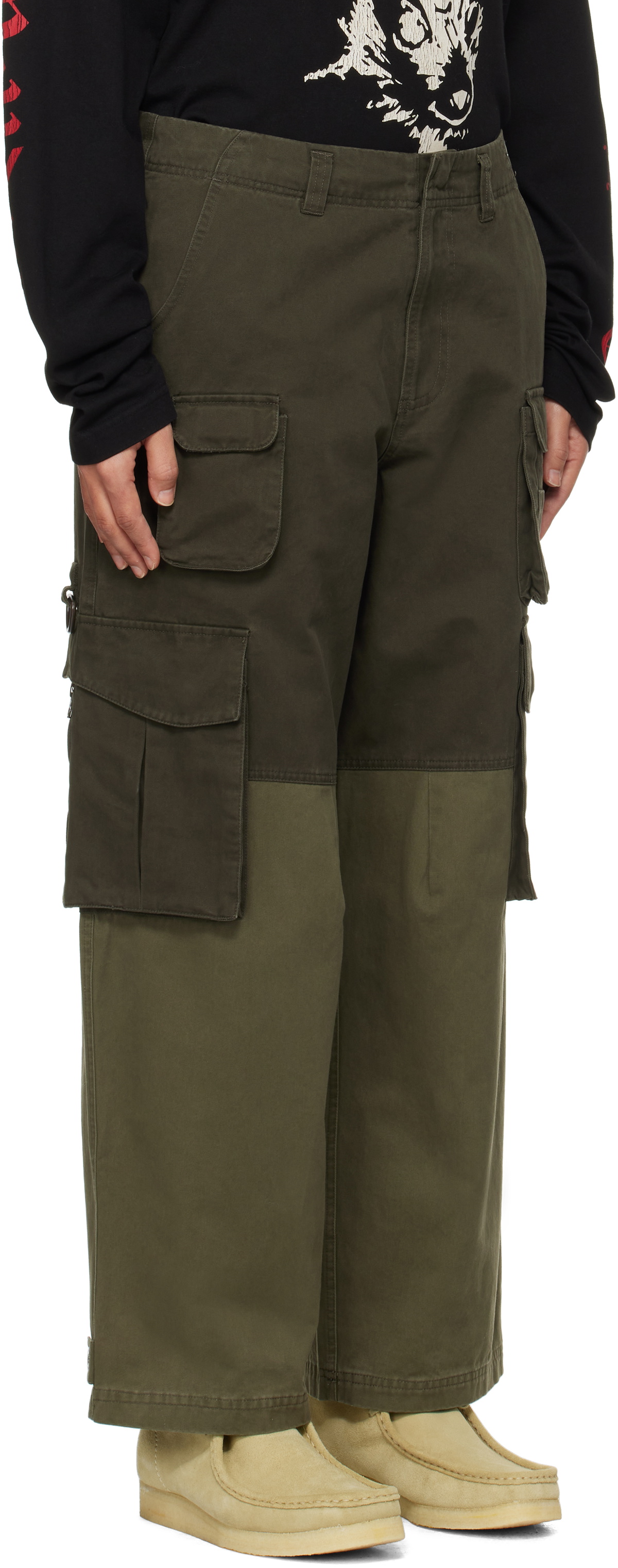 Dime Khaki Fishing Cargo Pants Dime