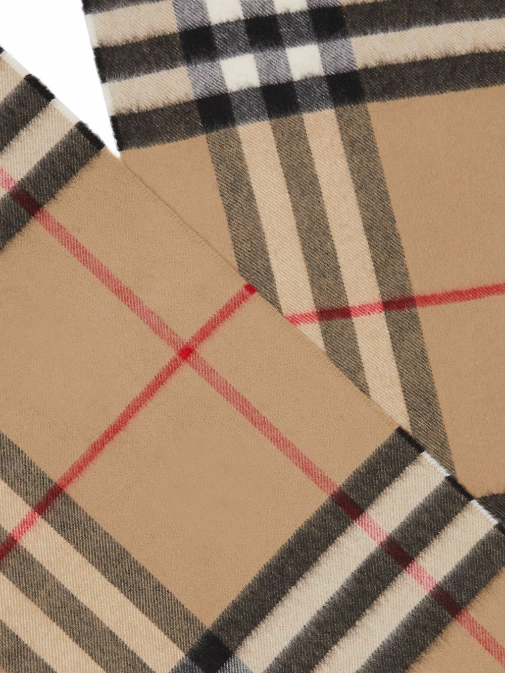 BURBERRY - Check Motif Cashmere Scarf Burberry