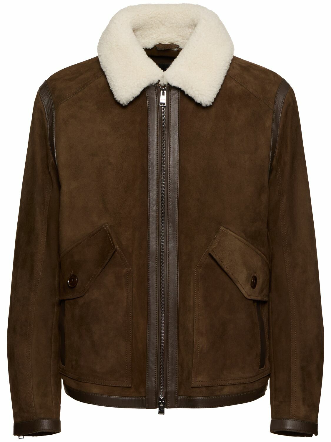 BOSS Montel Leather Shearling Jacket BOSS
