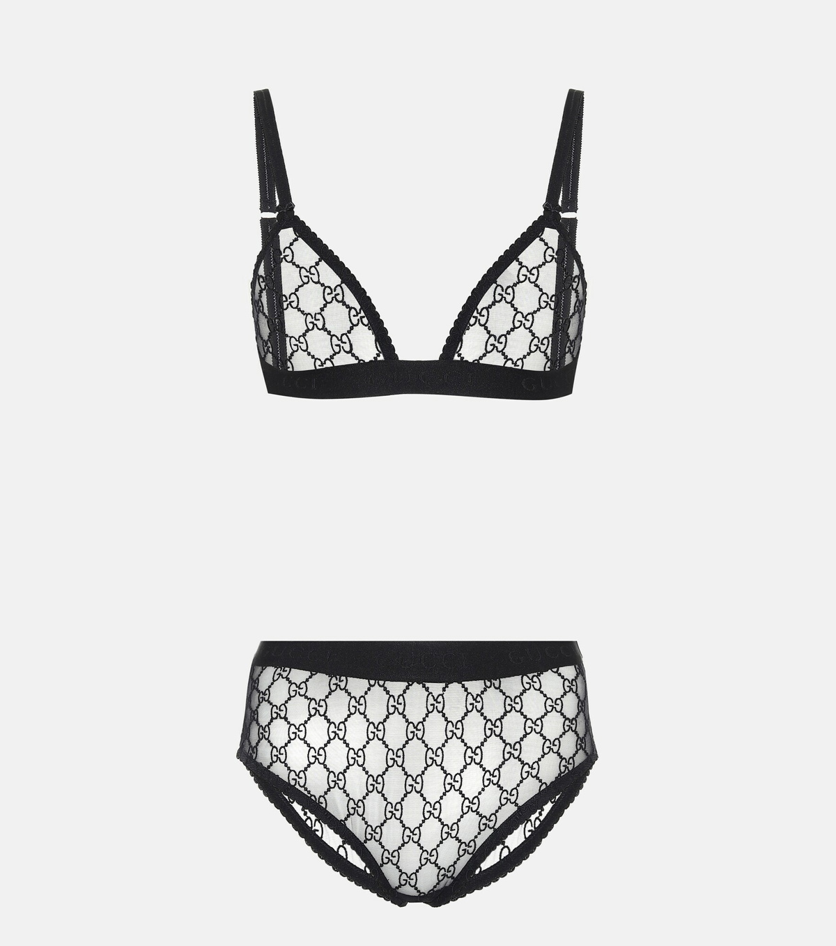 Gucci - GG tulle bra and underwear set Gucci