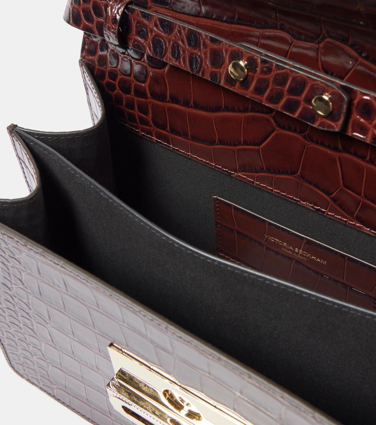 Victoria Beckham Dorian Small croc-effect leather shoulder bag Victoria ...