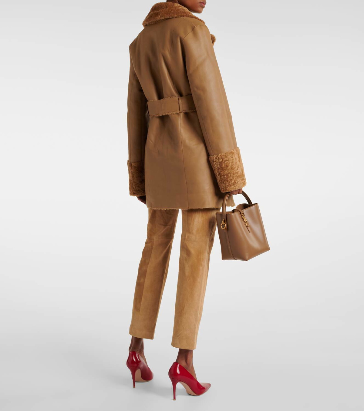 Joseph Leman reversible leather wrap coat Joseph