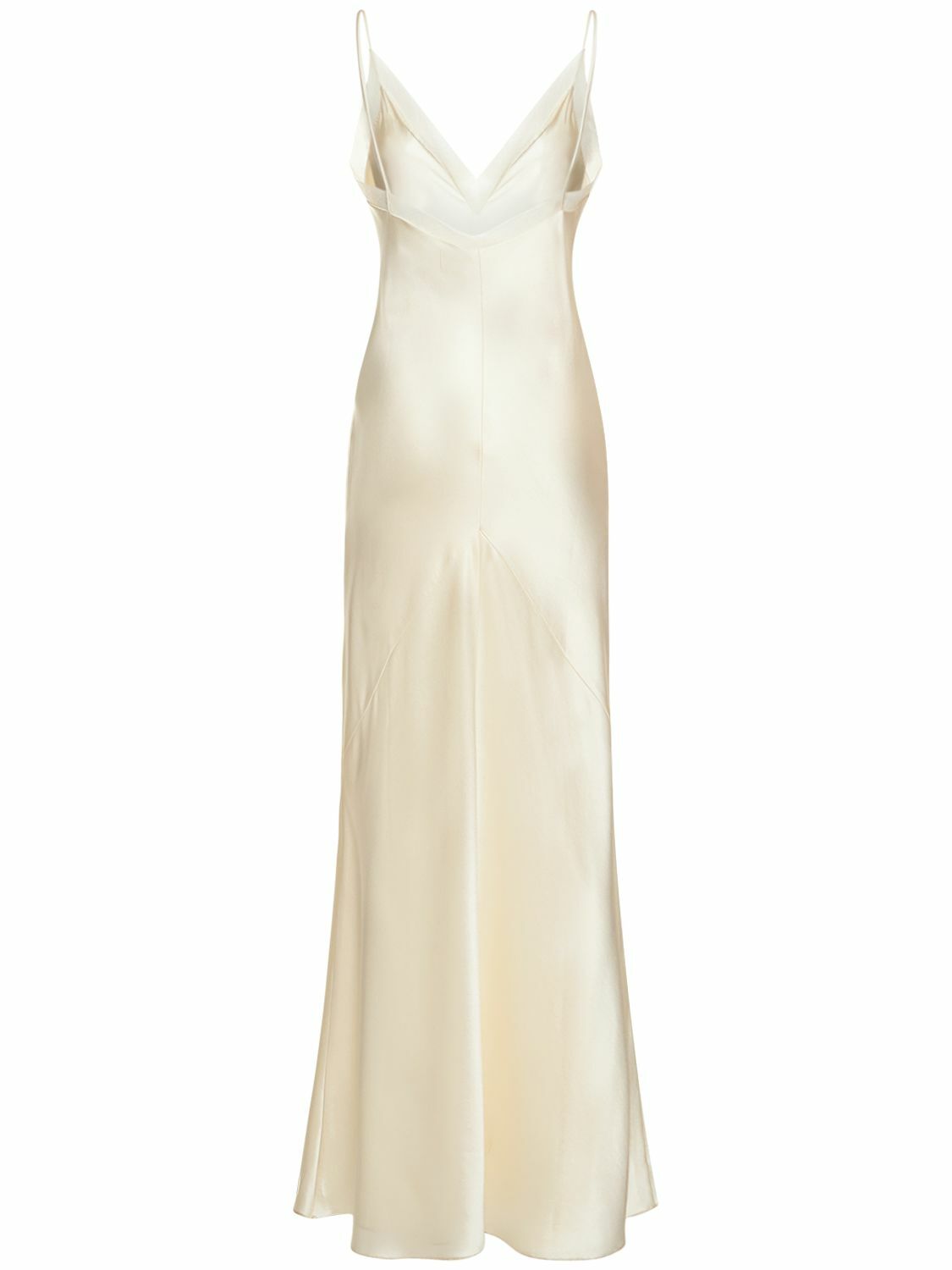 MACH & MACH Lotus Flower Satin Maxi Dress MACH & MACH