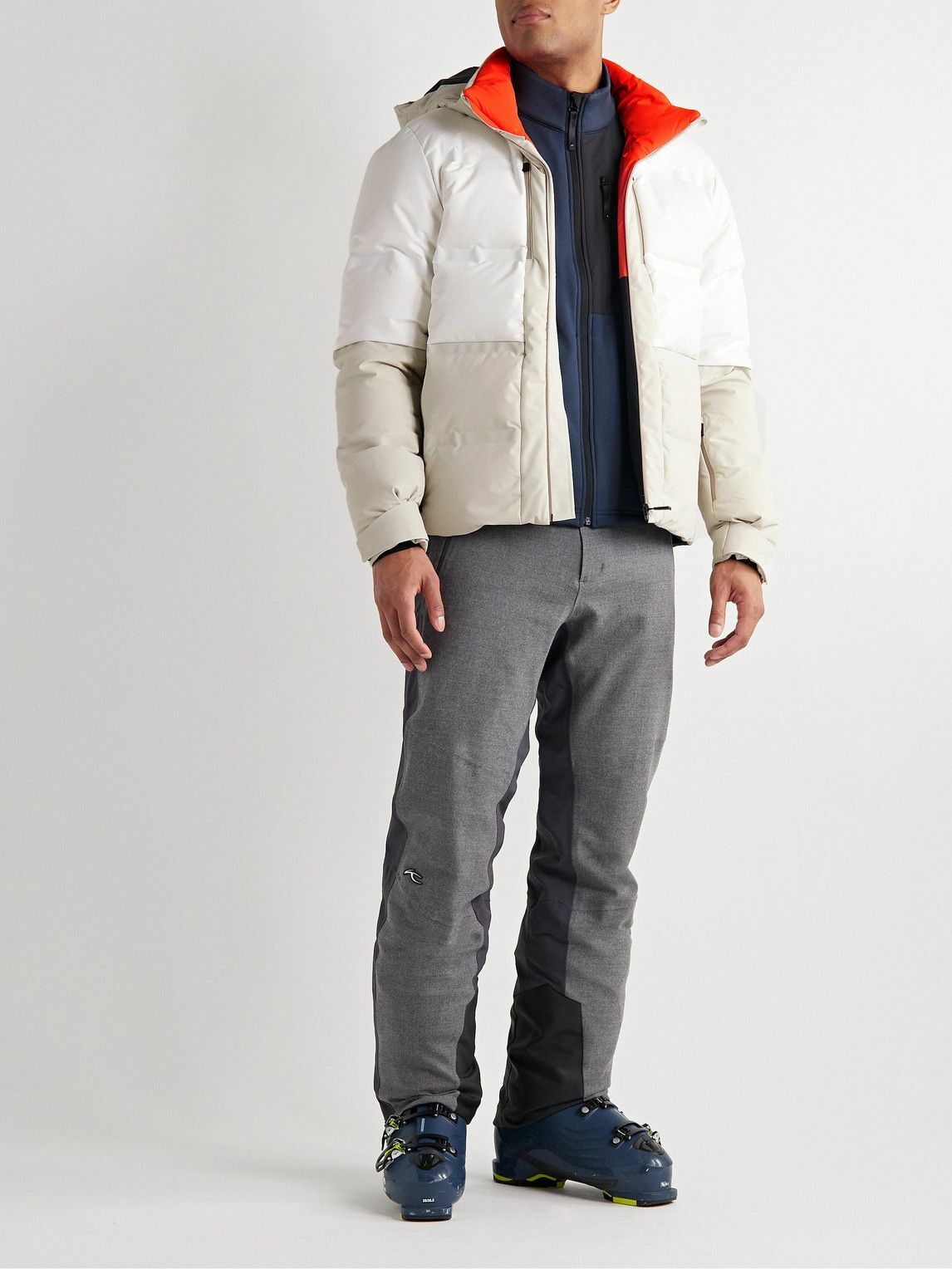 Aztech Mountain - Super Nuke Panelled Hooded Down Ski Jacket - Gray ...