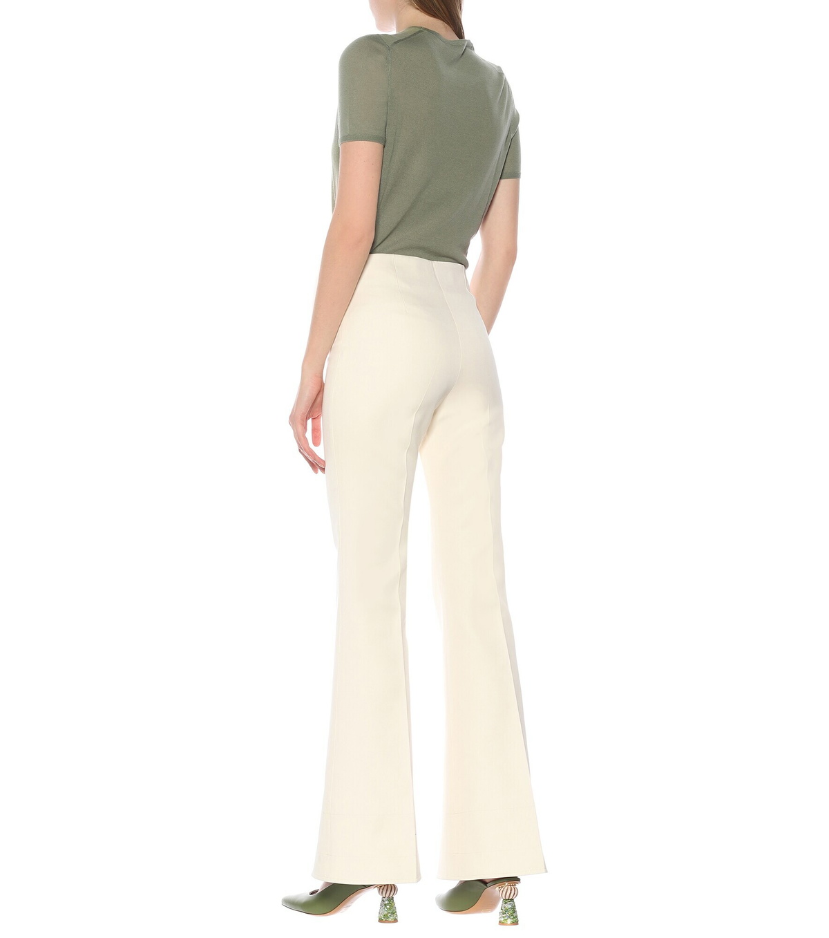Joseph - Tavi high-rise cotton-sateen pants Joseph