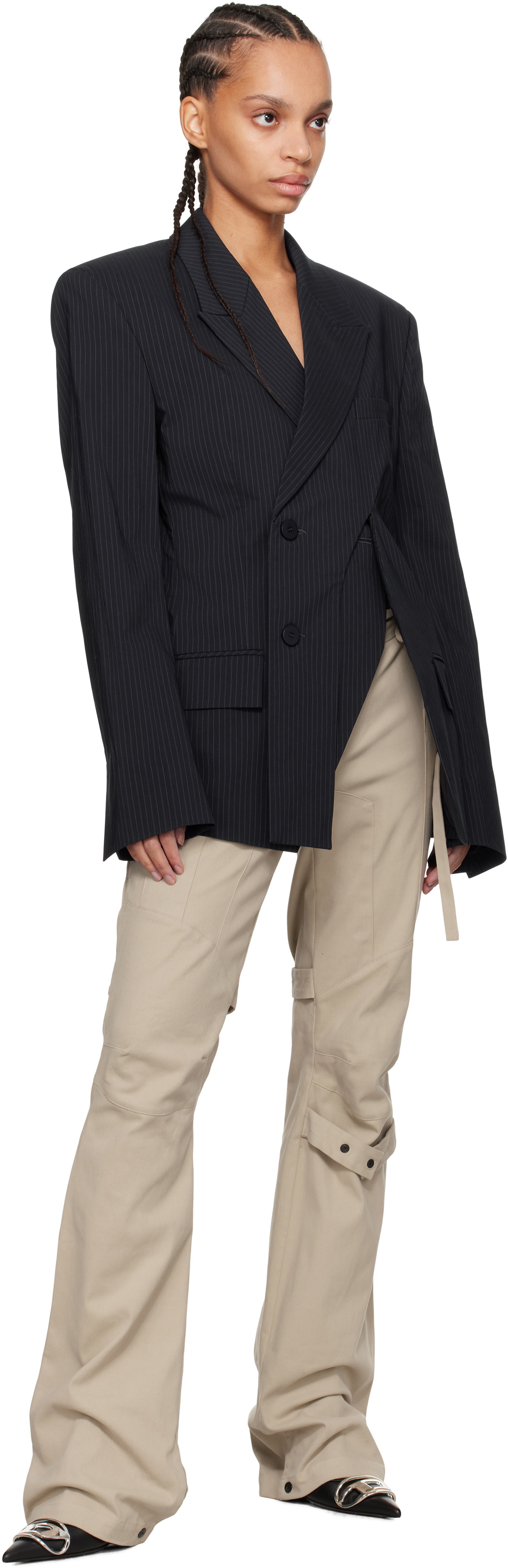 Ottolinger Navy Oversize Split Blazer Ottolinger