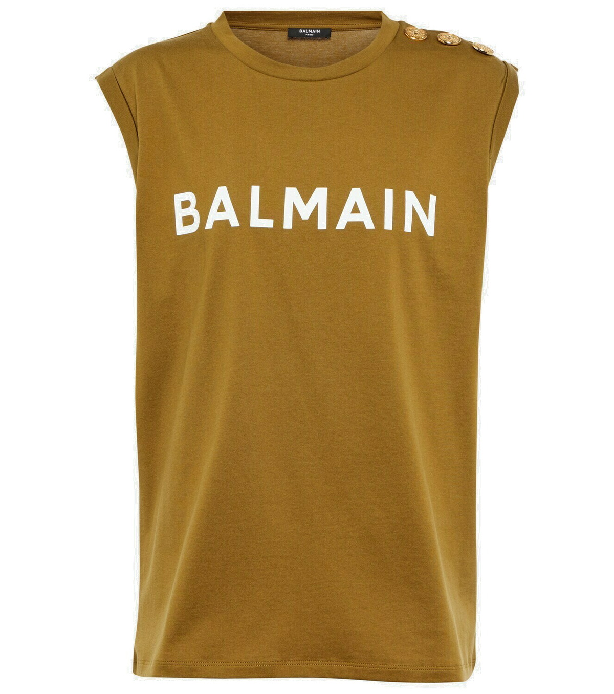 Balmain - Logo cotton jersey tank top Balmain
