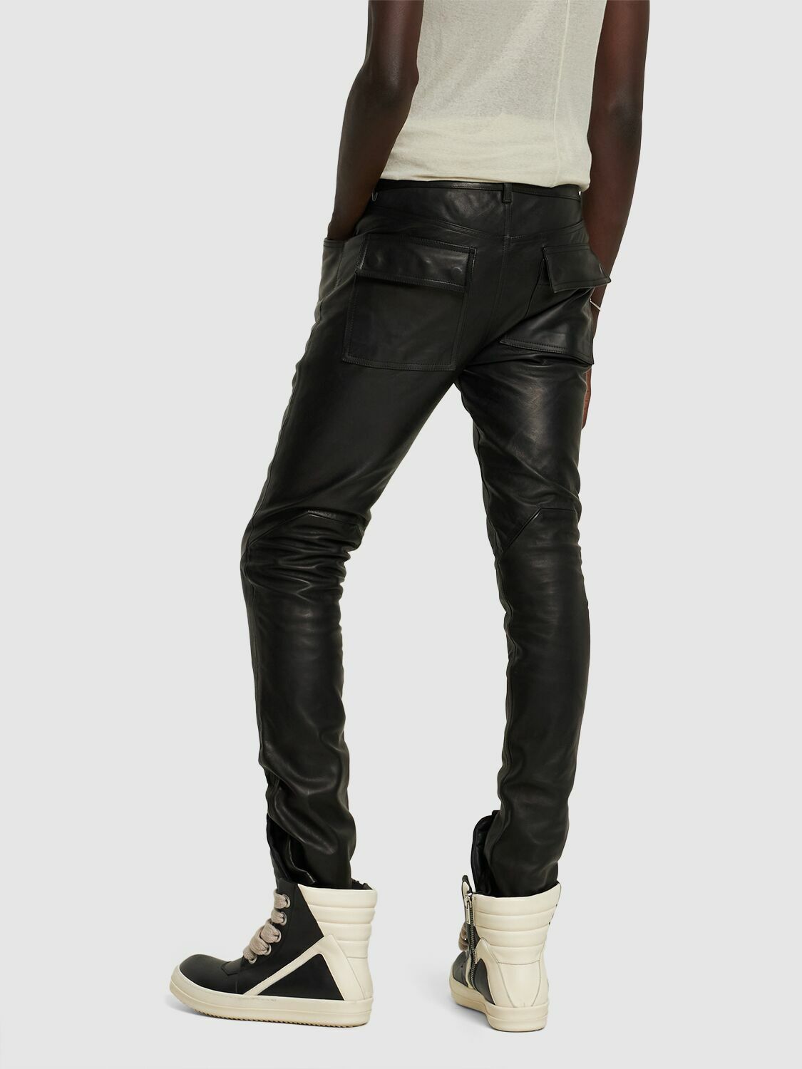 RICK OWENS - Tyrone Leather Pants Rick Owens