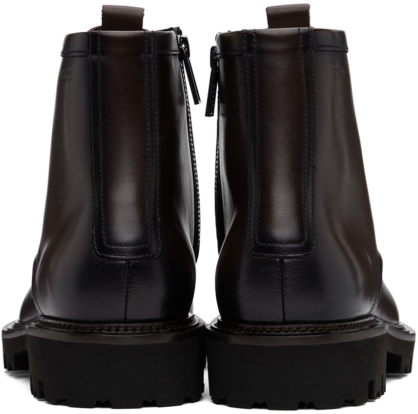 BOSS Brown Apron Toe Boots BOSS