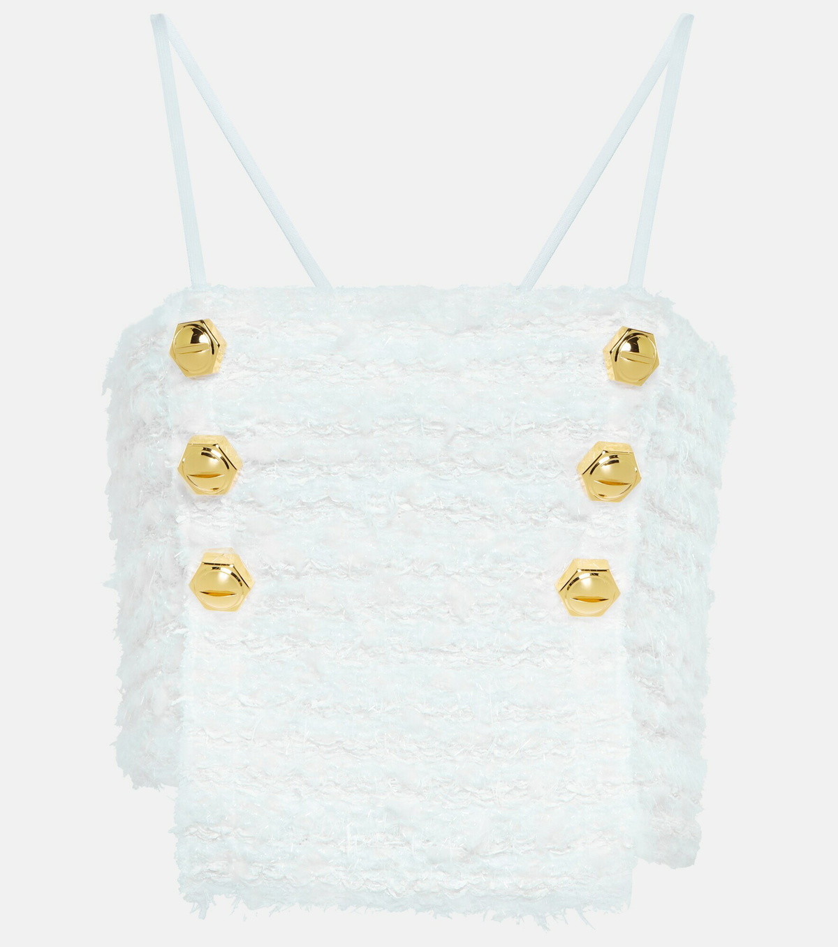 Balmain - Embellished tweed crop top Balmain