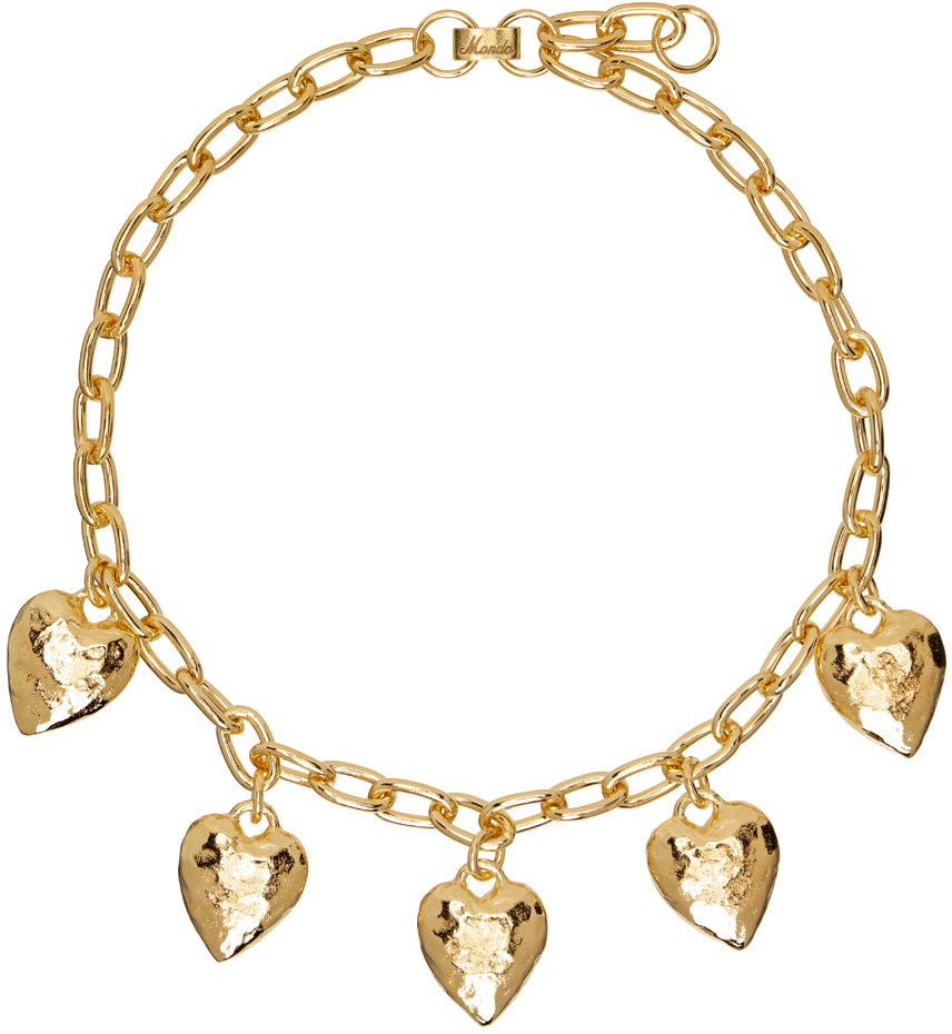 Mondo Mondo Gold Heart Burn Necklace Mondo Mondo