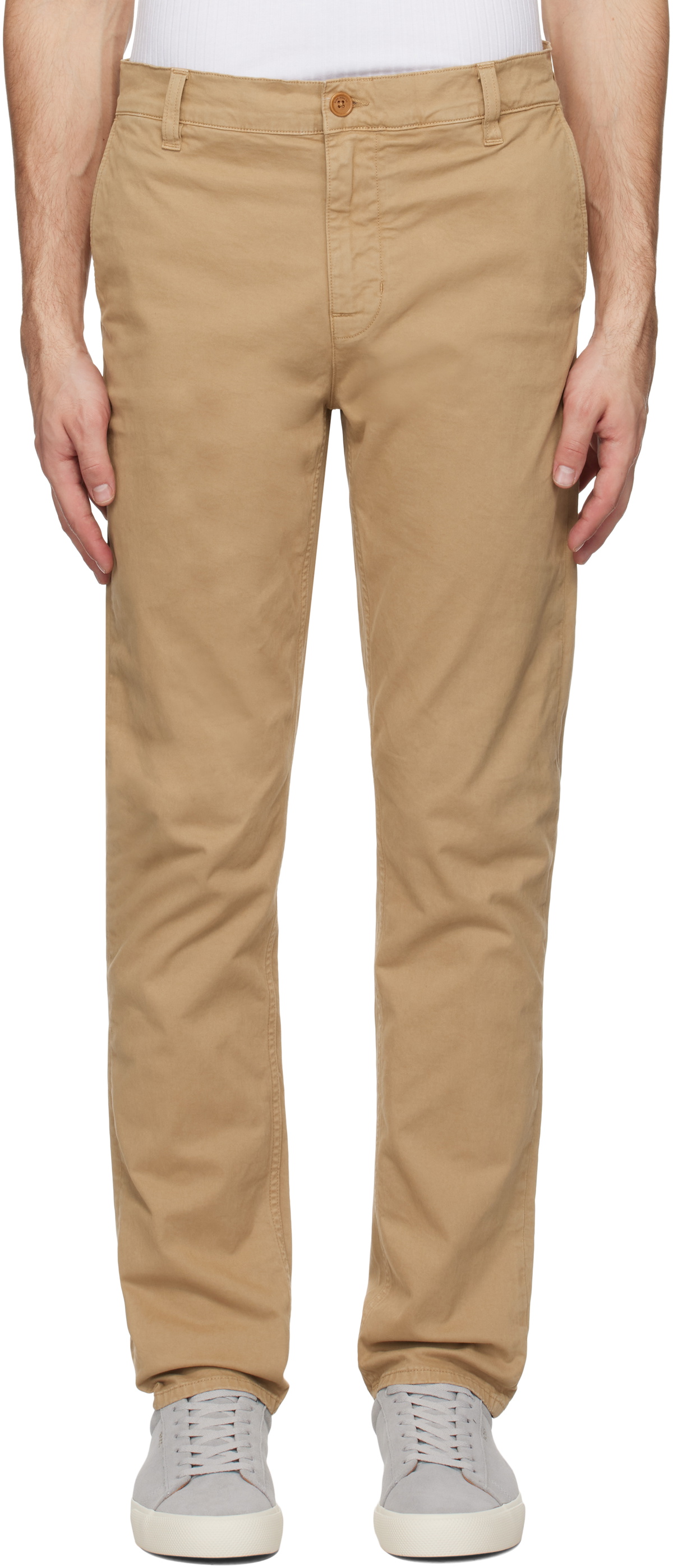 Nudie Jeans Beige Easy Alvin Trousers Nudie Jeans Co