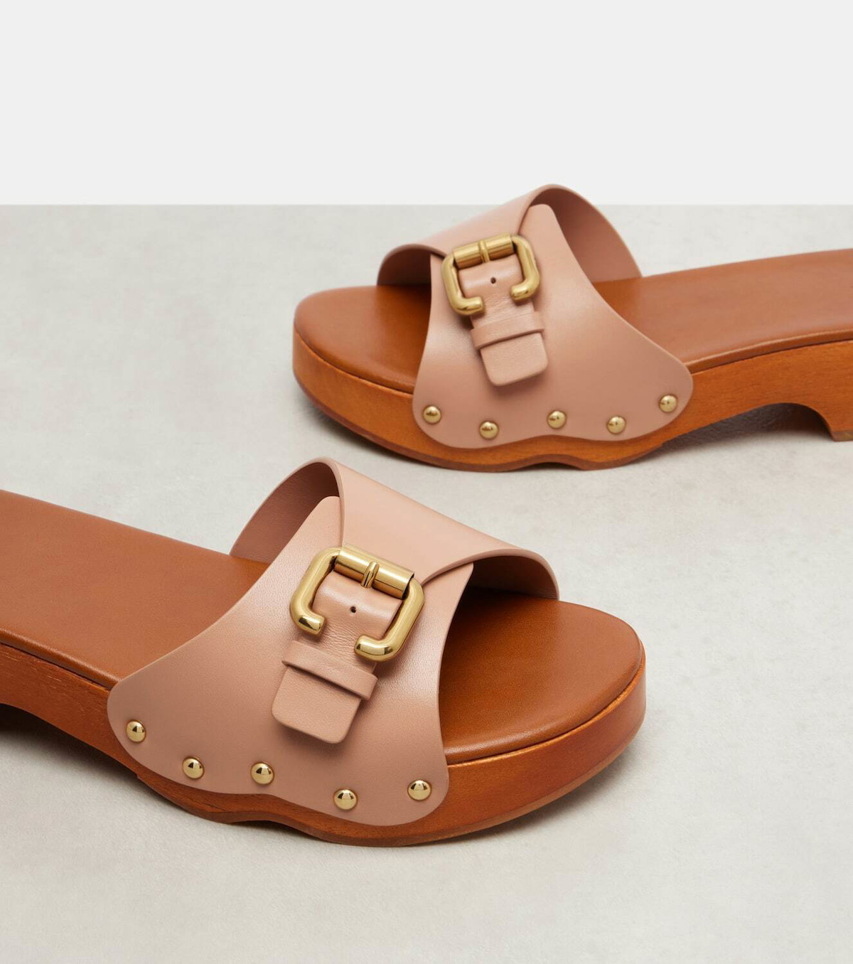 Chloé Jeannette 40 embellished leather clogs Chloe