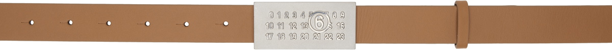 MM6 Maison Margiela Brown Numeric Belt MM6 Maison Margiela