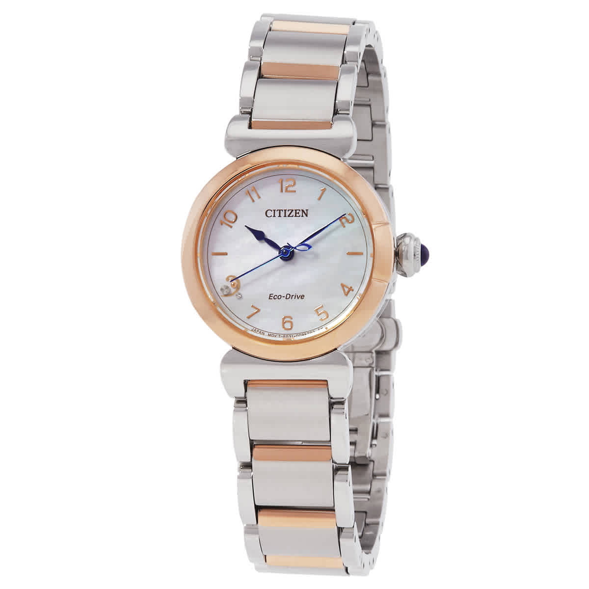 Citizen L Mae White Mother of Pearl Dial Ladies Watch EM1136-87D Citizen