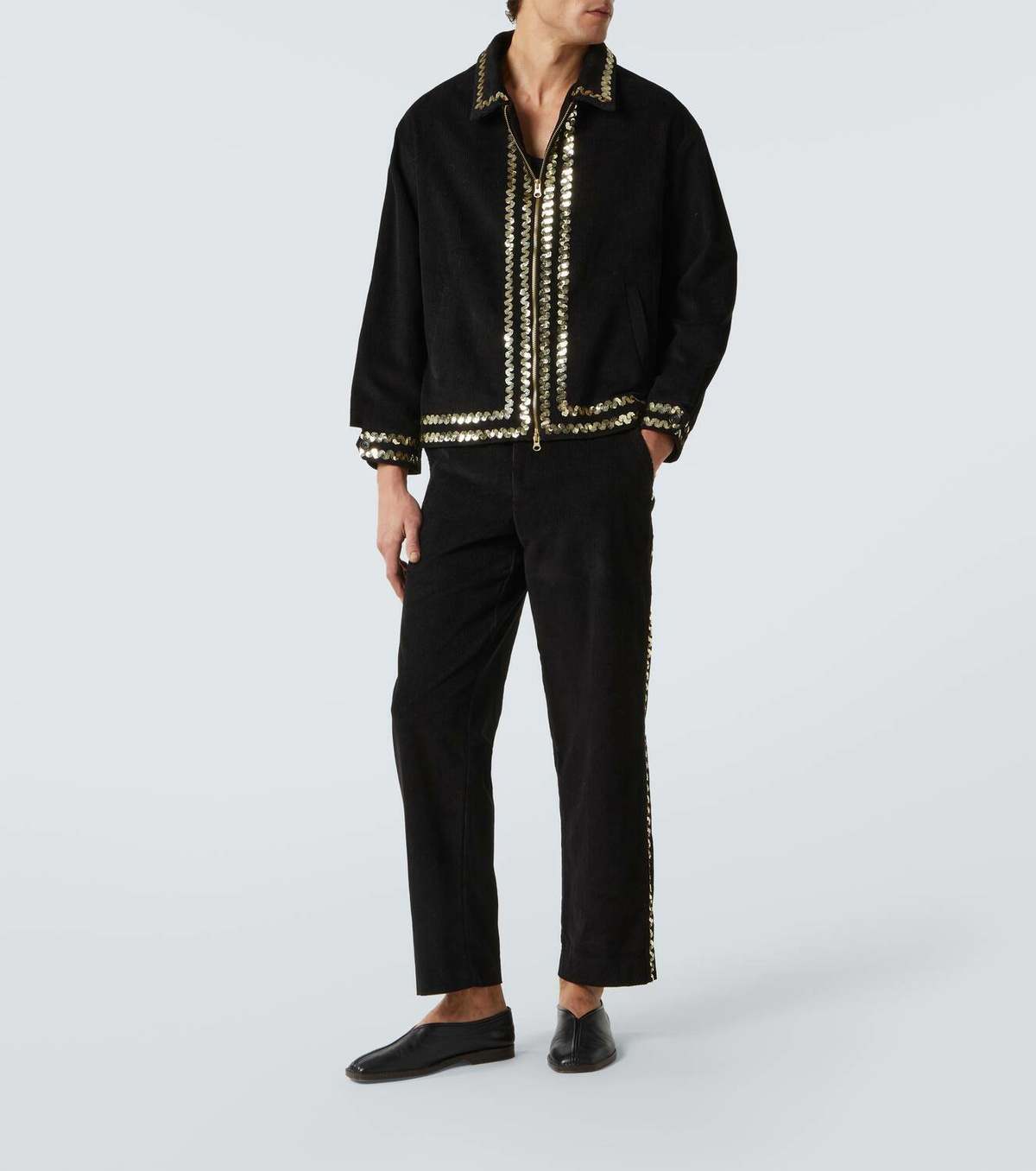 Bode Sequined cotton corduroy jacket Bode