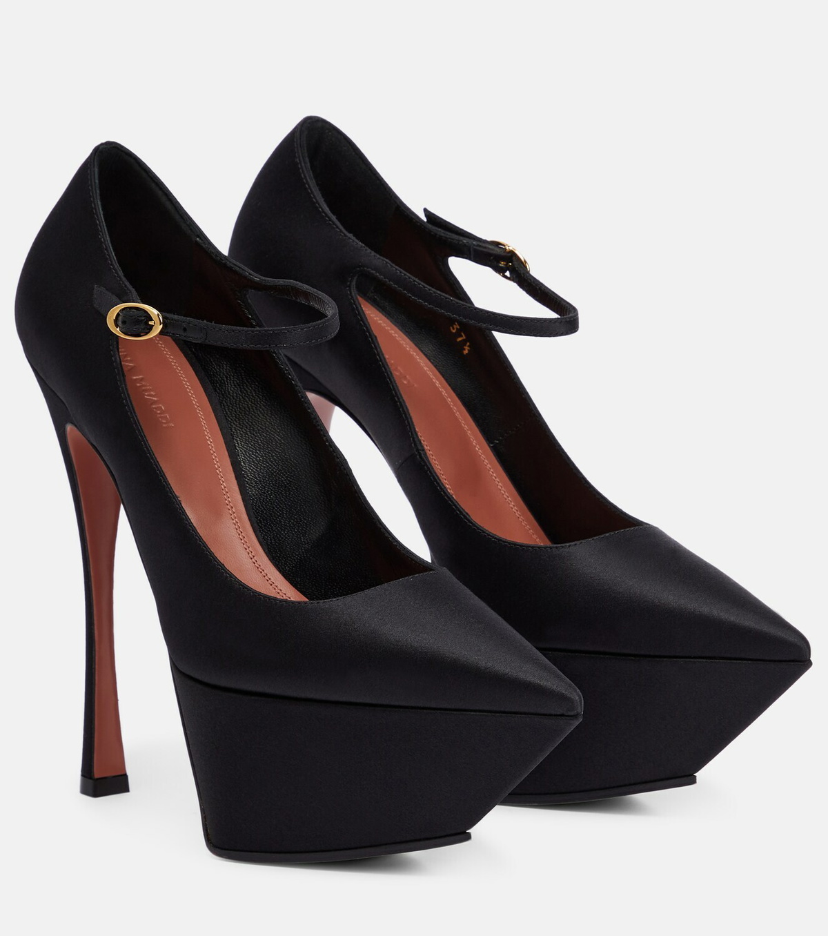 Amina Muaddi - Yigit satin platform pumps Amina Muaddi