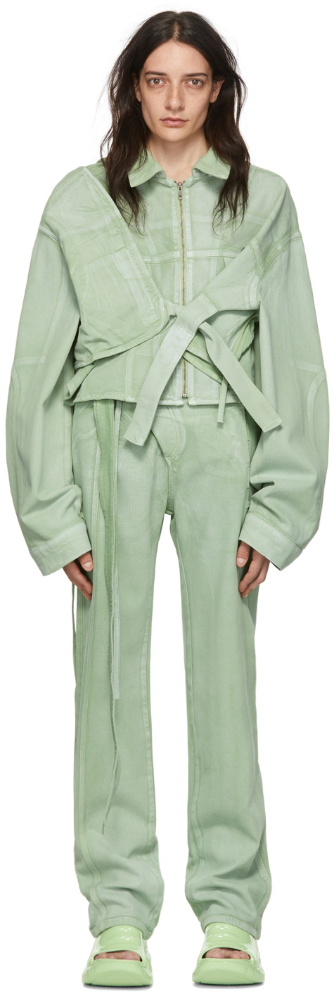 Ottolinger Green Denim Jacket Ottolinger