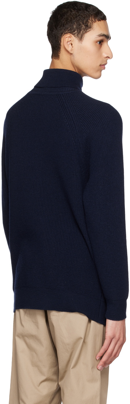 Engineered Garments Navy Raglan Turtleneck Engineered Garments