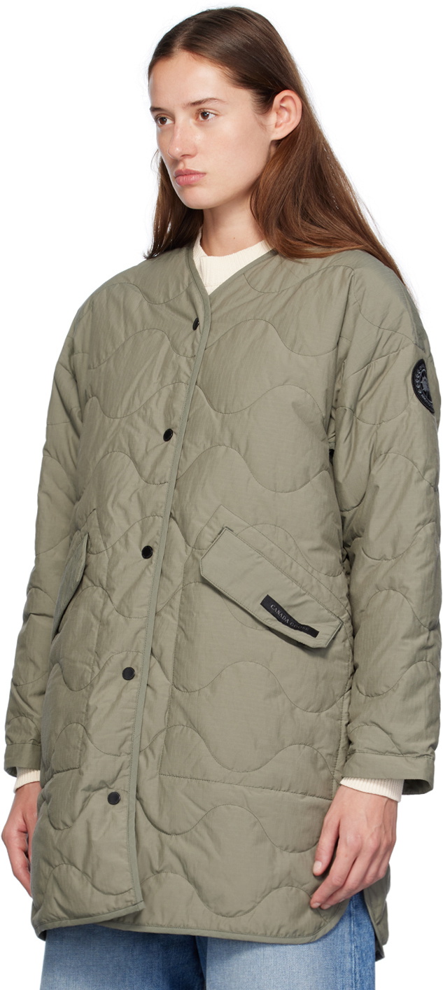 Canada Goose Green 'Black Label' Elgin Liner Reversible Down Coat ...