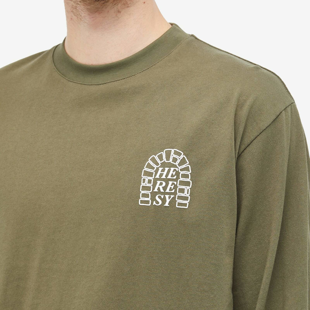 Heresy Men's Arch Long Sleeve T-Shirt in Green Heresy