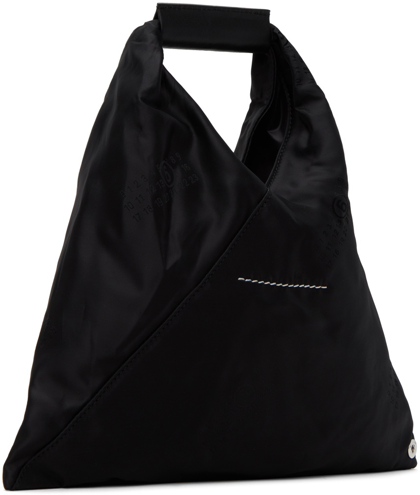 MM6 Maison Margiela Black Mini Triangle Tote MM6 Maison Margiela
