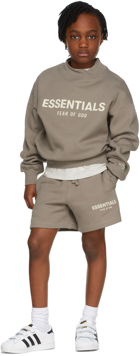 Essentials Kids Taupe Logo Sweatshirt Essentials