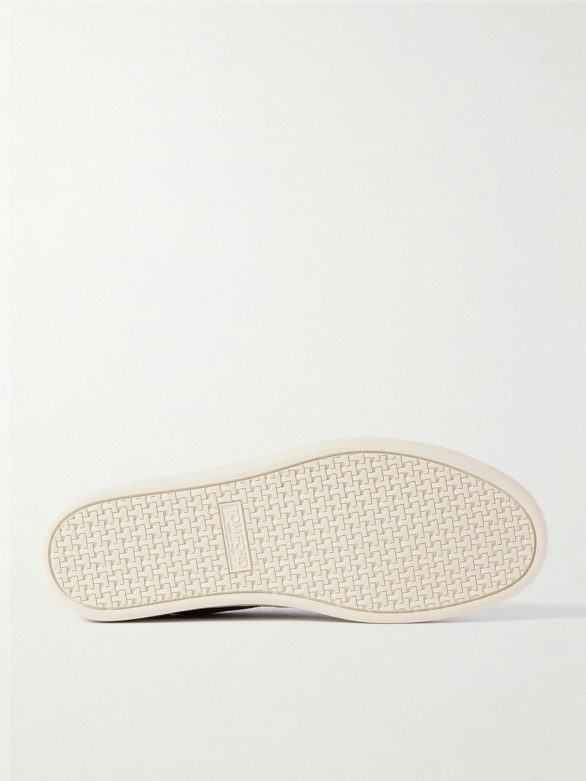 TOM FORD - Warwick Perforated Full-Grain Leather Sneakers - Brown TOM FORD