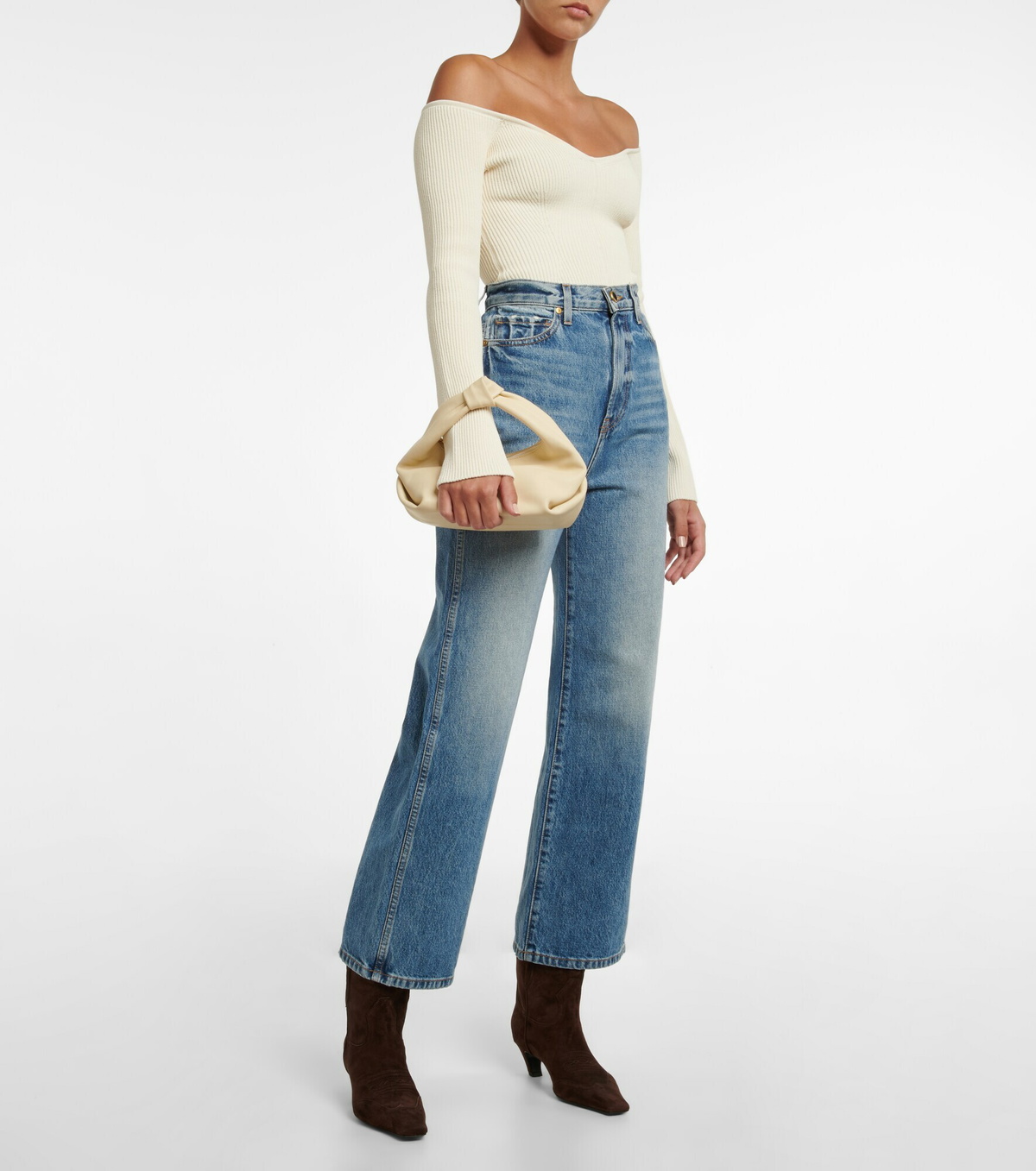 Khaite - Dallas suede cowboy boots Khaite
