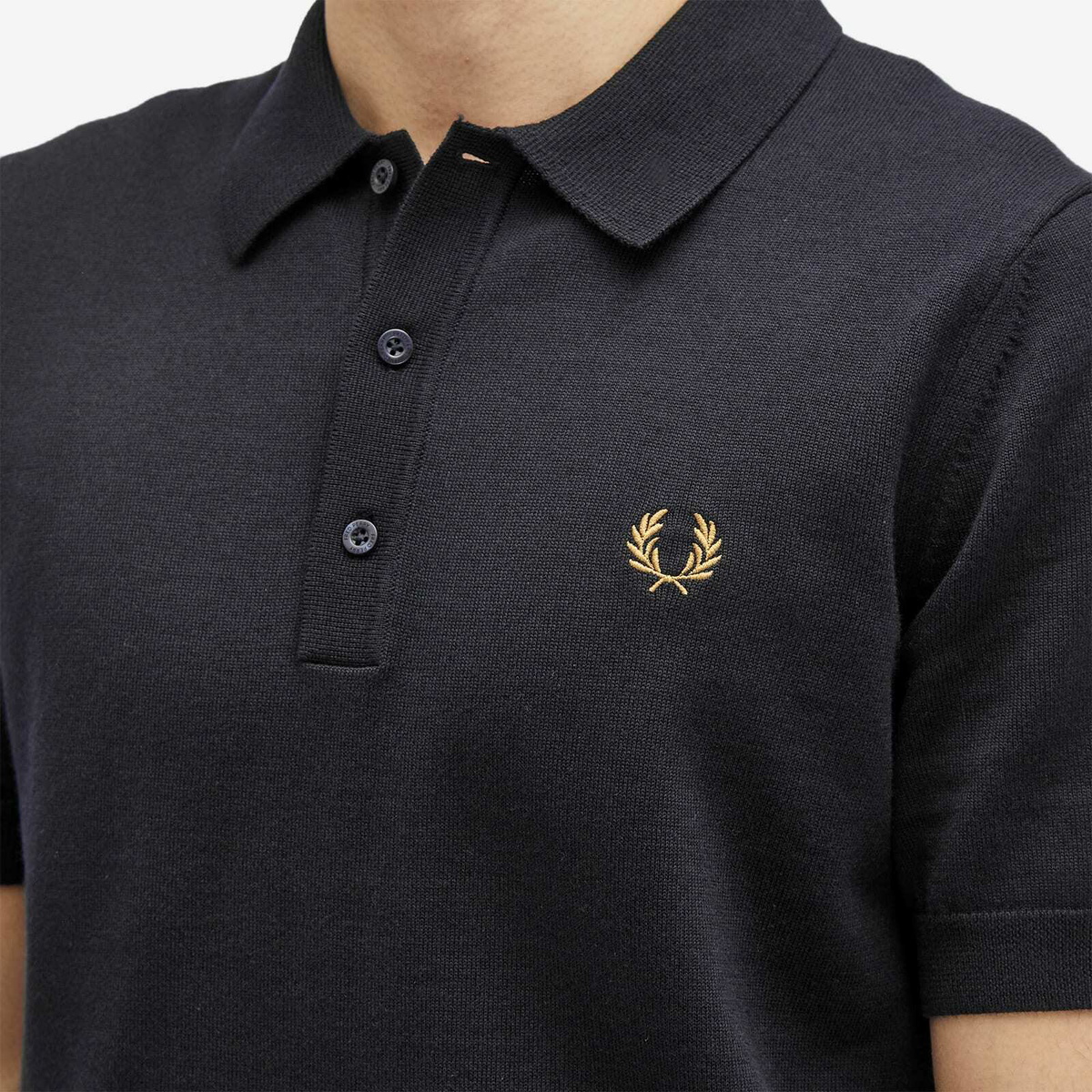Fred Perry Men's Classic Knit Polo Shirt in Navy Fred Perry
