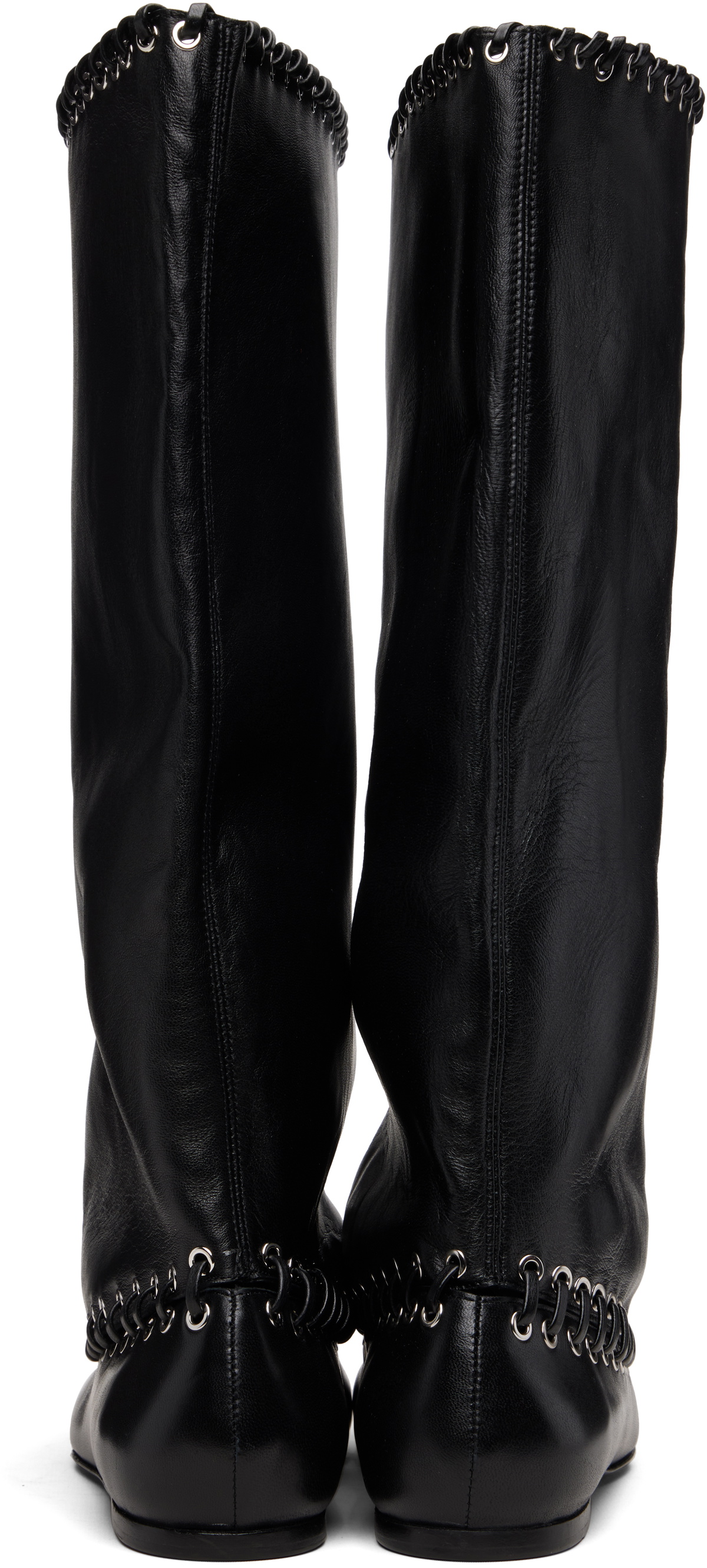 August Barron Black Flat Level Boots