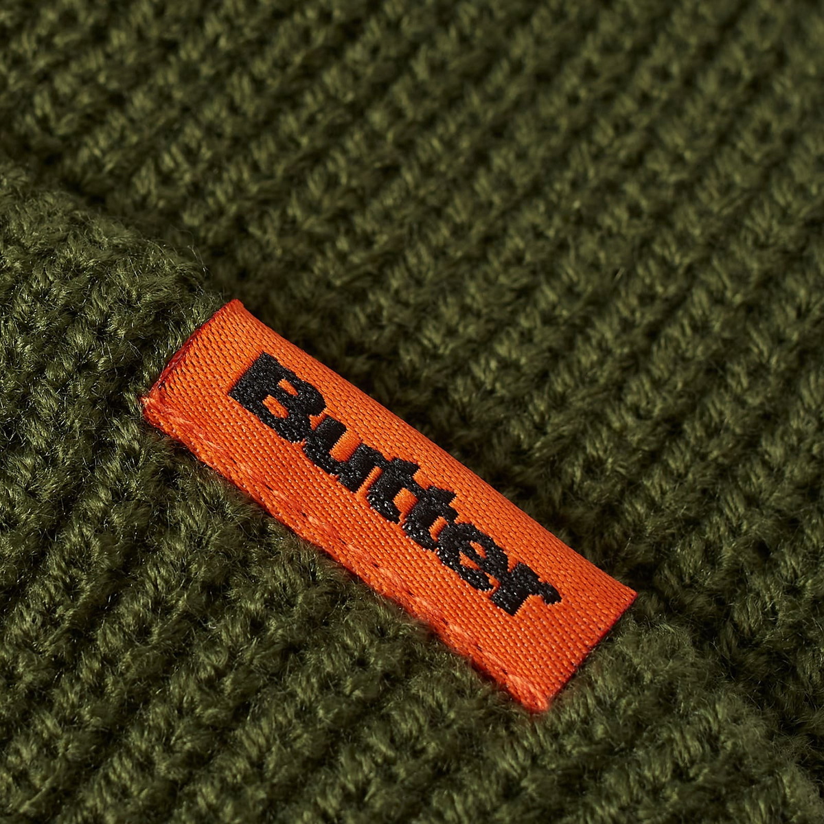 Butter Goods Men's Tall Wharfie Beanie in Army Butter Goods