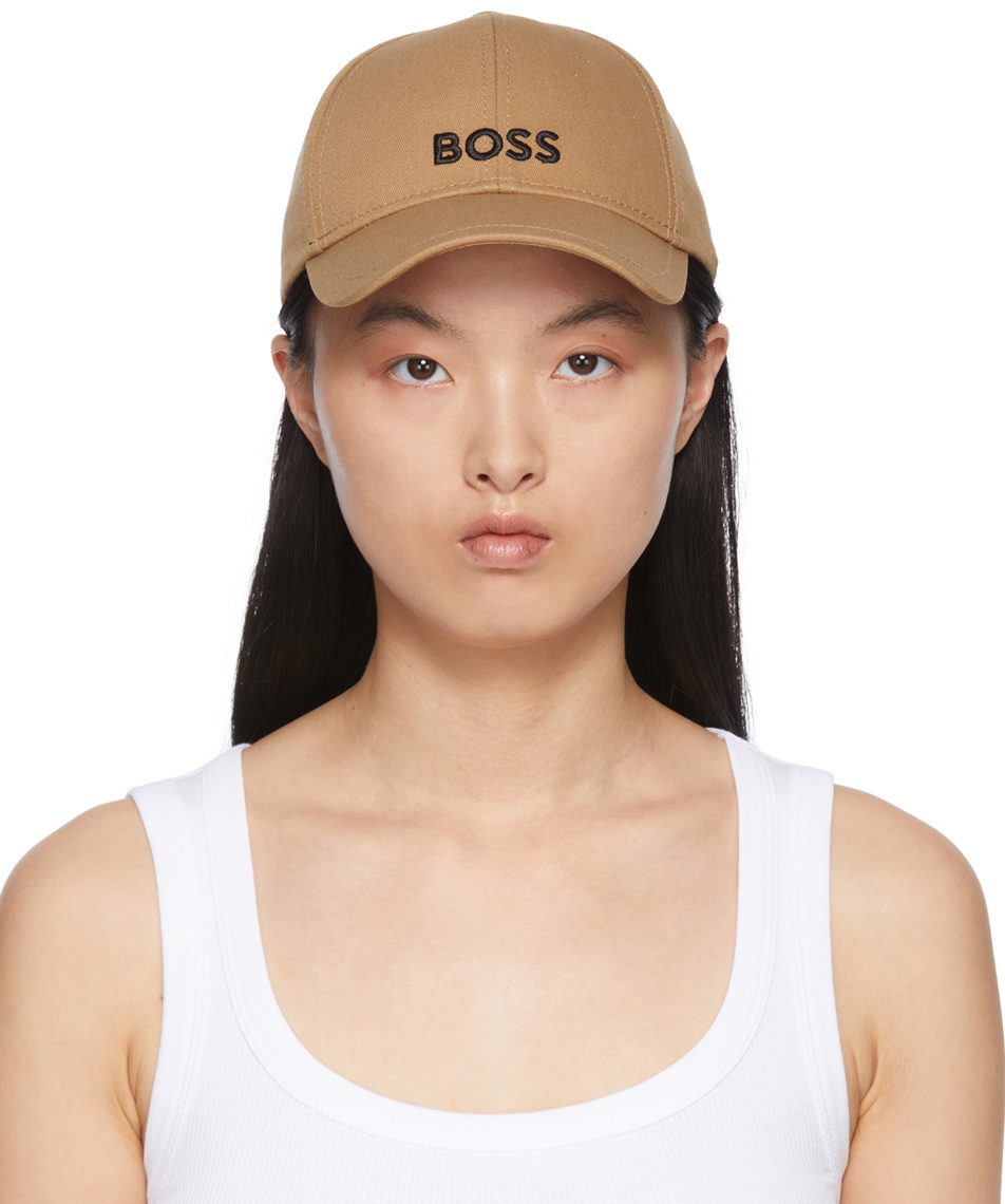 Boss Beige Cotton Cap BOSS