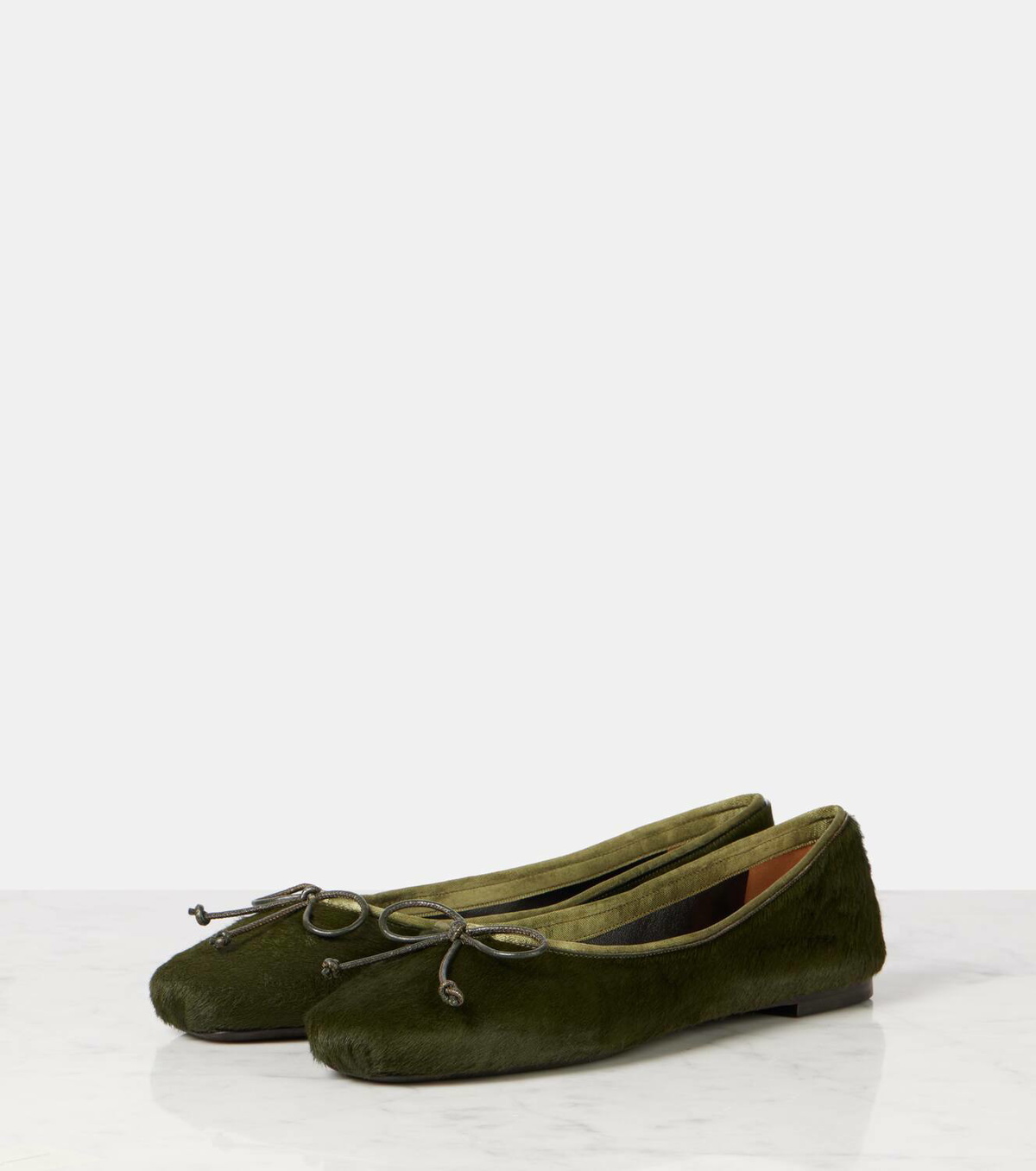 Khaite Charlotte calf hair ballet flats Khaite