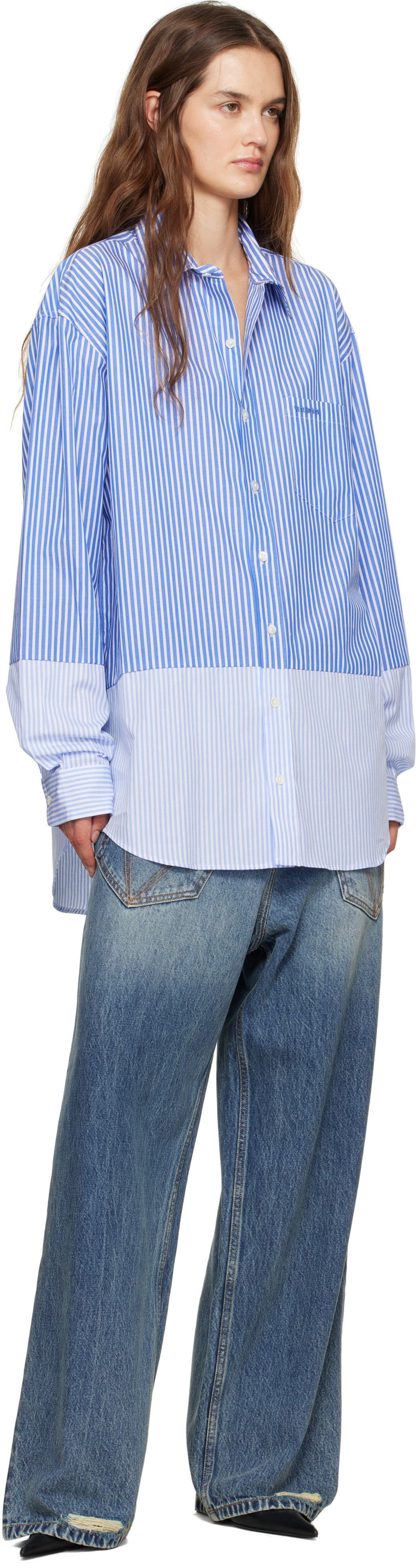 VETEMENTS Blue Splitted Shirt Vetements