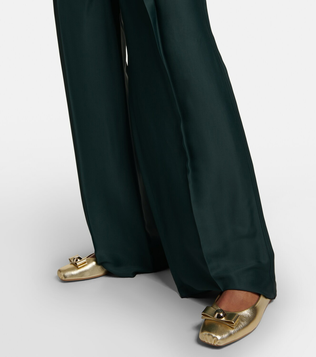 Ferragamo - Pina metallic leather ballet flats Salvatore Ferragamo