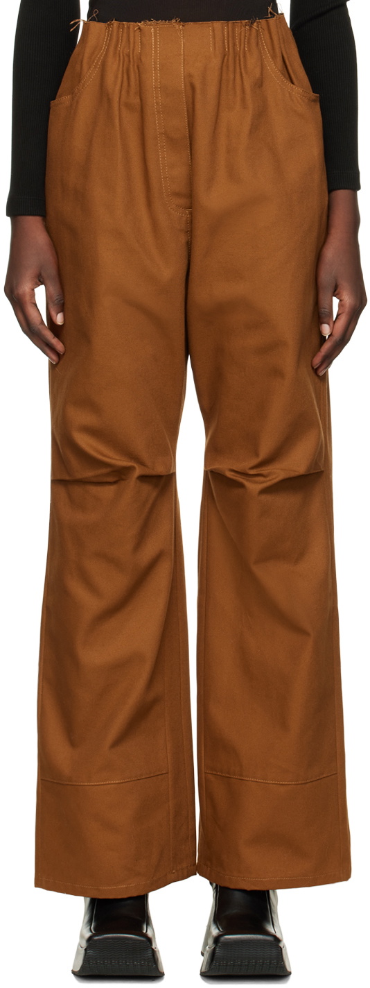 Raf Simons Brown Raw Edge Jeans Raf Simons