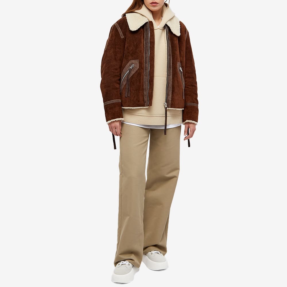 MM6 Maison Margiela Women's Shearling Sports Jacket in Brown MM6 Maison ...